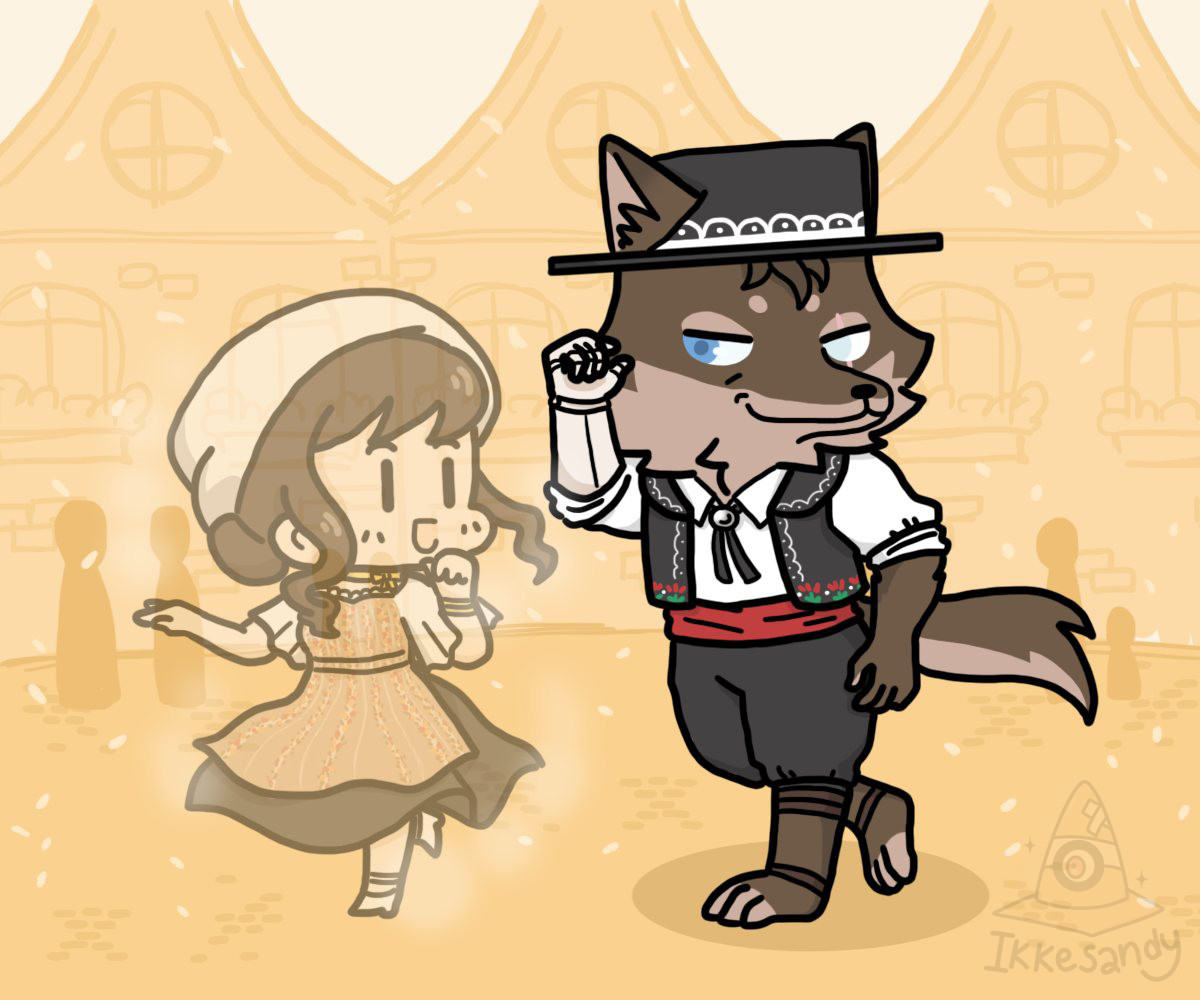 Ikkesandy: "Have fun with his colleague (The girl character ...